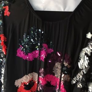 Lanvin | Tops | Lanvin Silk And Sequin Top | Poshmark
